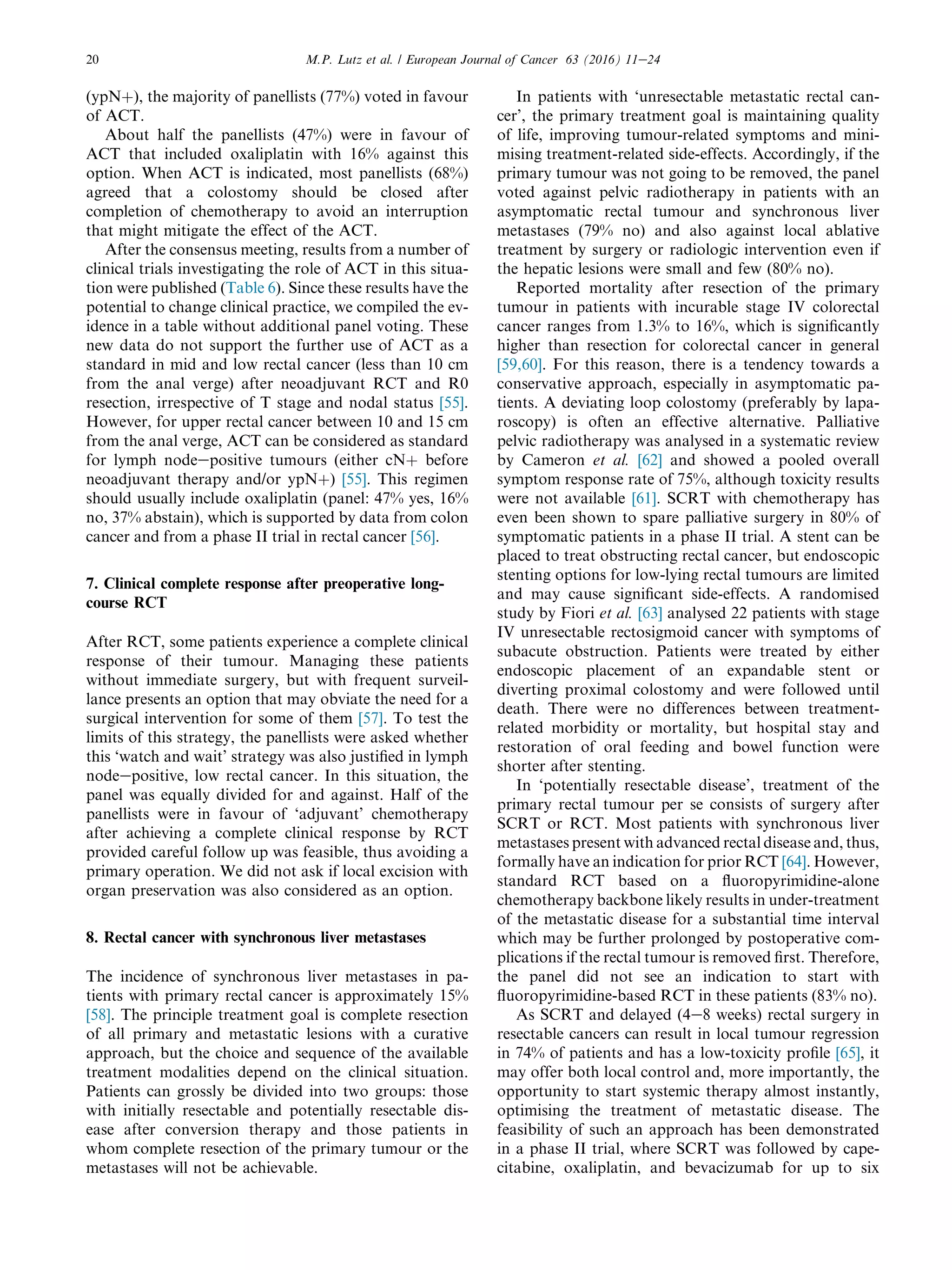 St gallen primary treatment of rectal ca | PDF