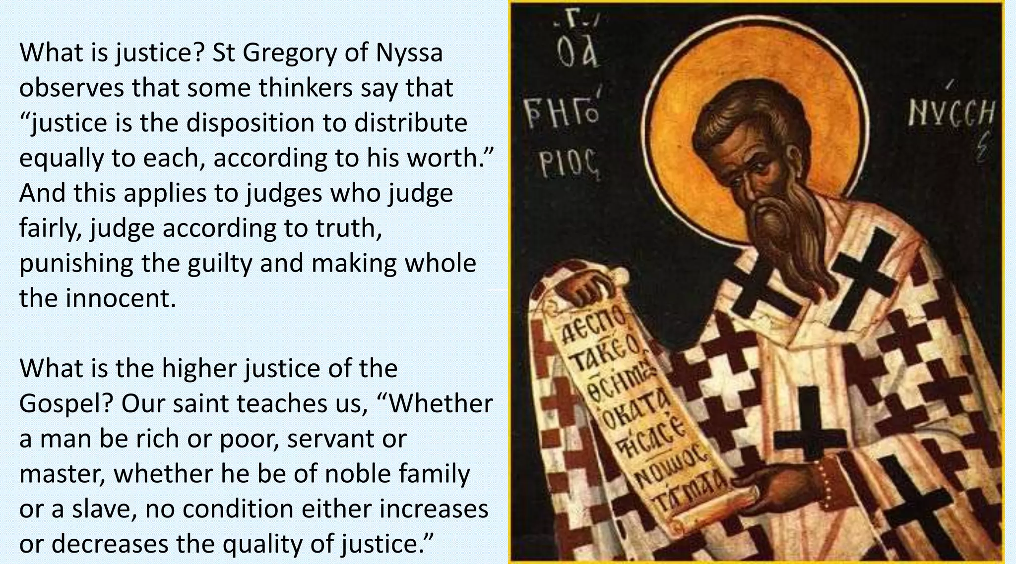 St Gregory Of Nyssa, on the Beatitudes, and the Commandment, DO NOT ...