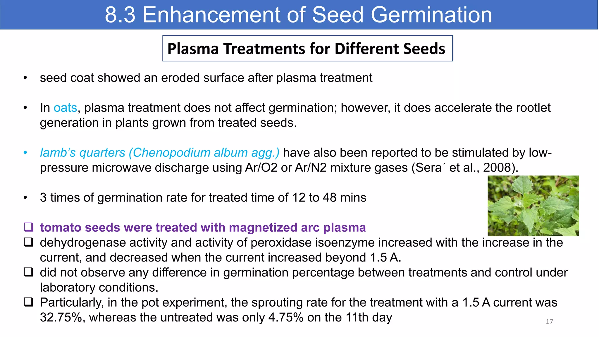 Application of Plasma in Food and Agriculture | PPTX