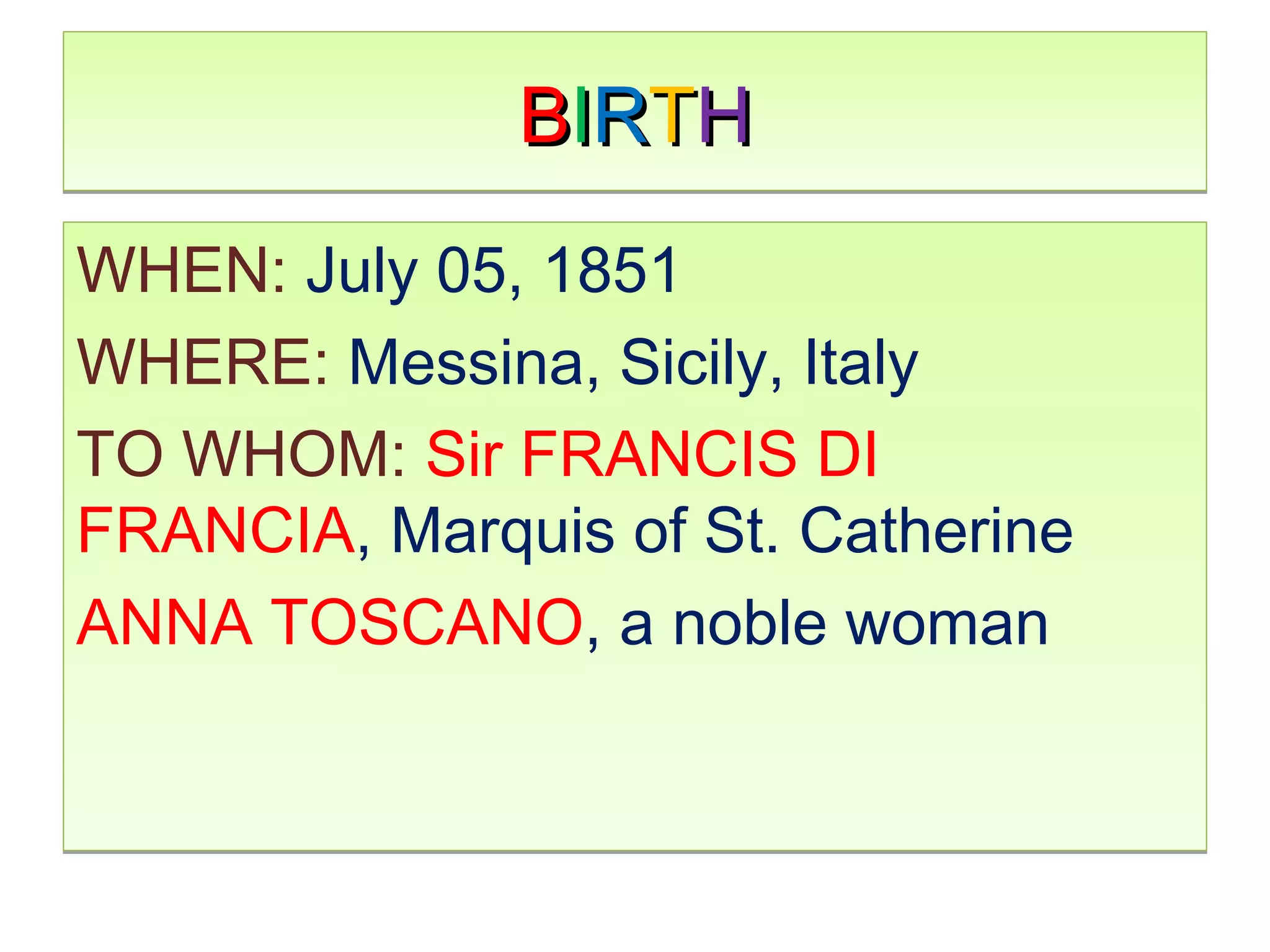St. Hannibal Mary di Francia | PPT