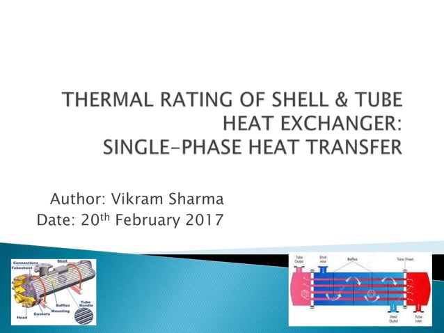Thermal rating of Shell & Tube Heat Exchanger | PPTX | Physics | Science