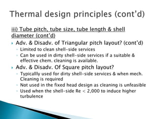 Thermal rating of Shell & Tube Heat Exchanger | PPTX