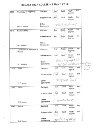 Sth frca course 9.3.12