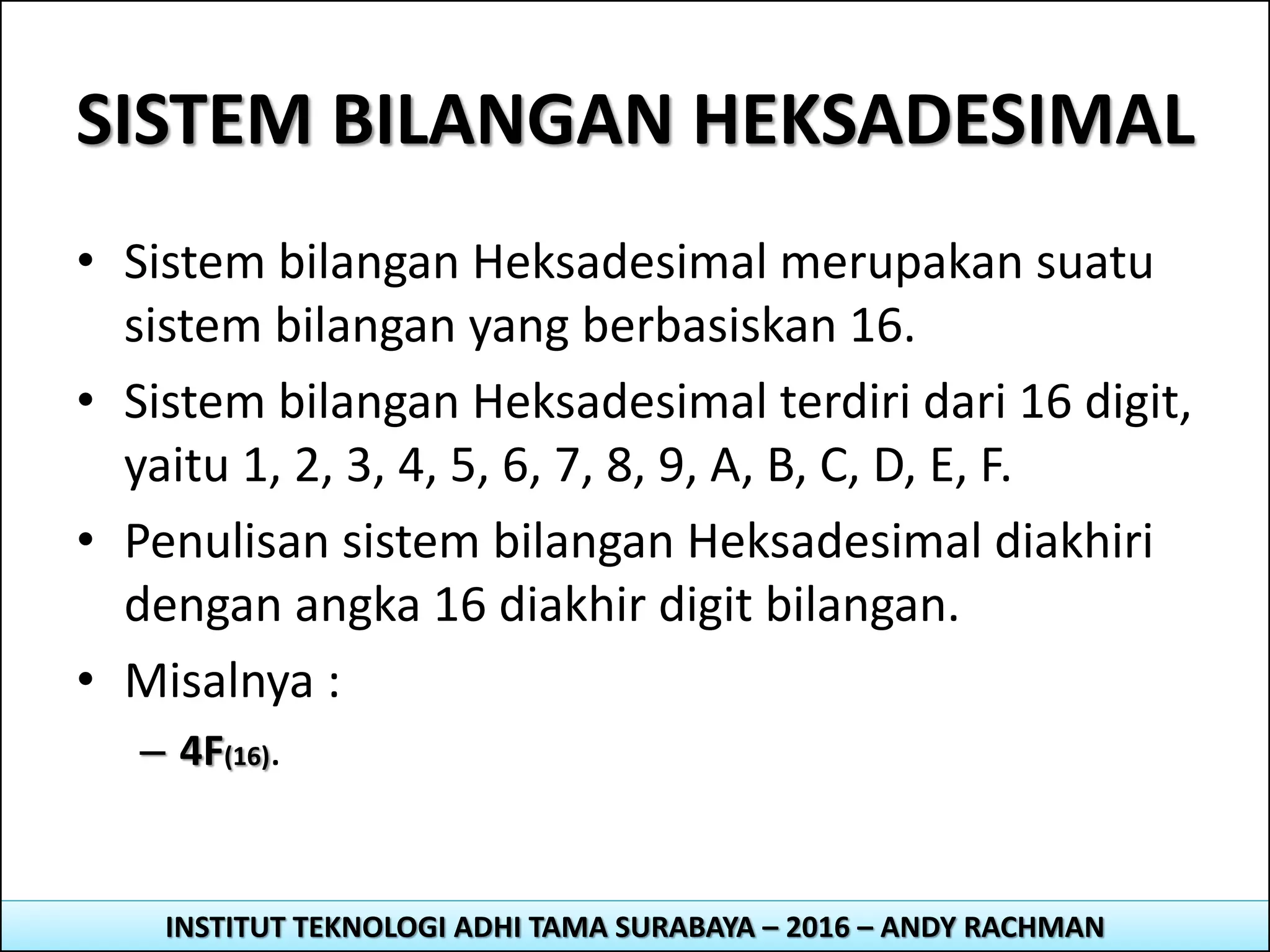 Sistem Bilangan dan Kode | PPT