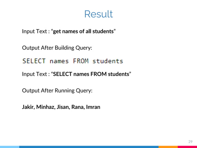Natural Language Query to SQL conversion using Machine Learning Approach | PPTX | Databases ...