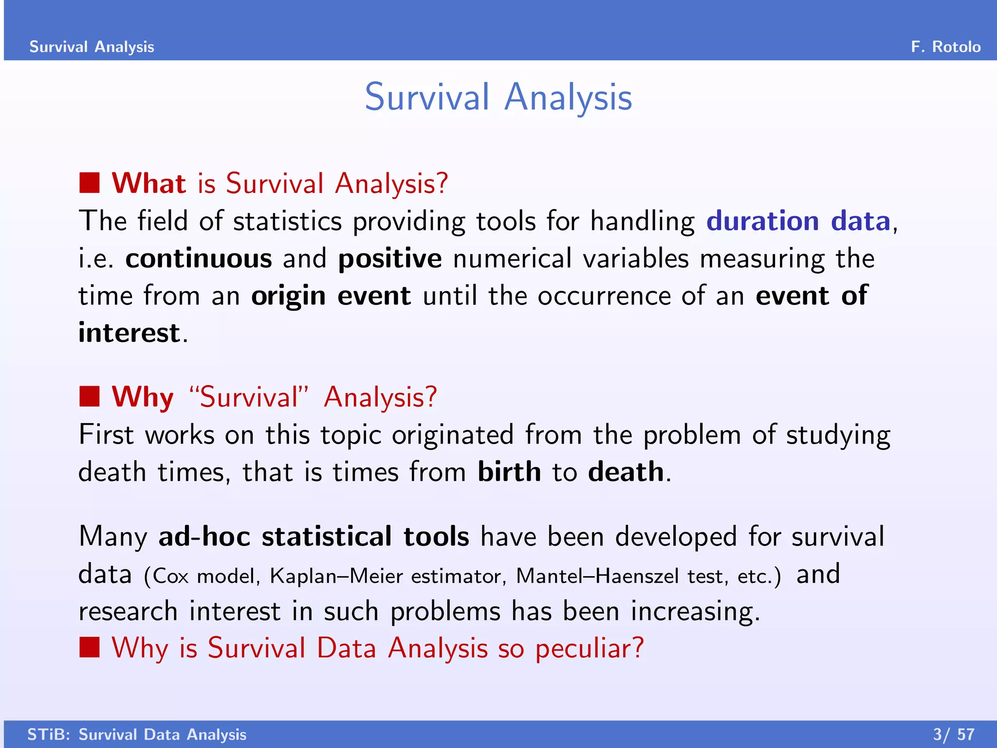 Introduction To Survival Analysis Pdf Cancer Diseases And Conditions