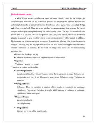 MOS LAYERS, MOS design and four basic layers | PDF