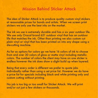 Sticker Attack Brand Guide | PDF