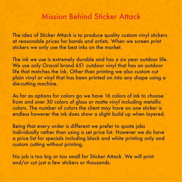 Sticker Attack Brand Guide | PDF
