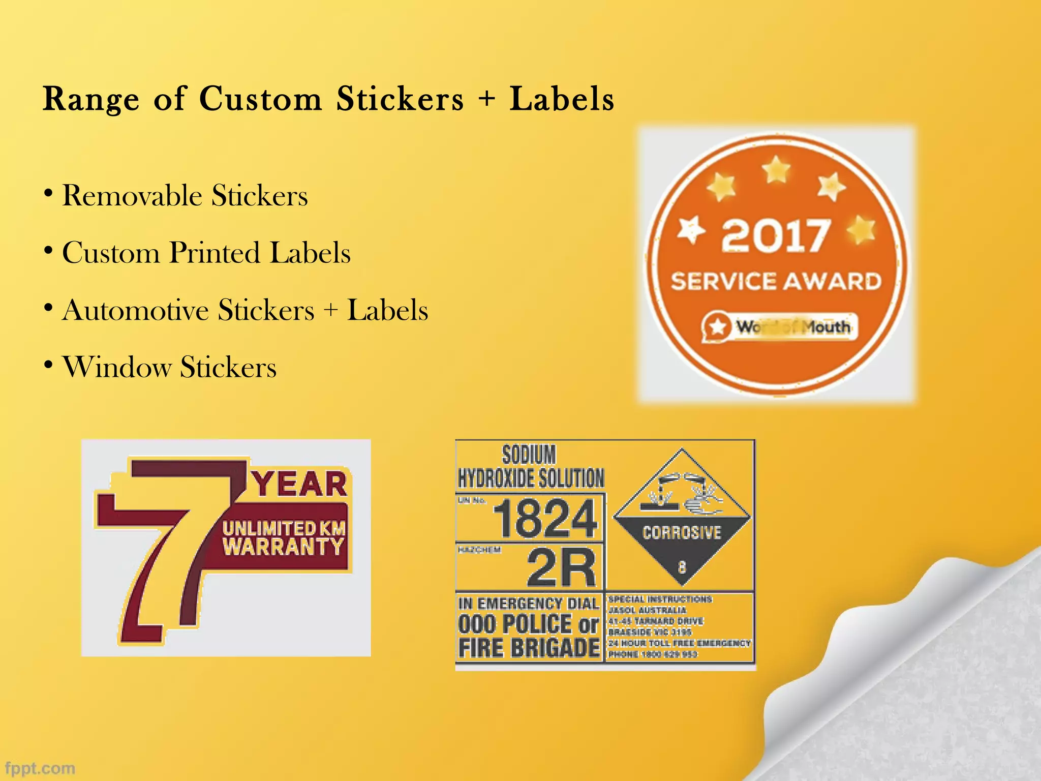 Sticker printing & label printing | PPT