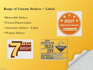 Sticker printing & label printing | PPT
