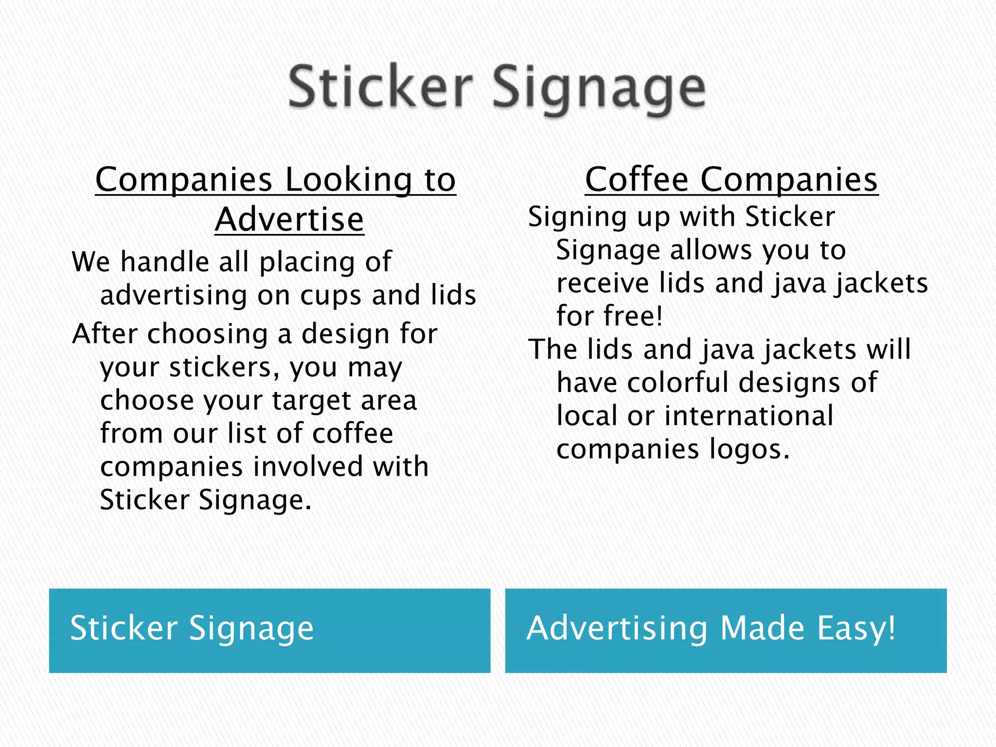 Sticker Signage | PPT | Free download