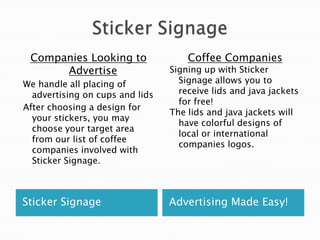 Sticker Signage | PPTX