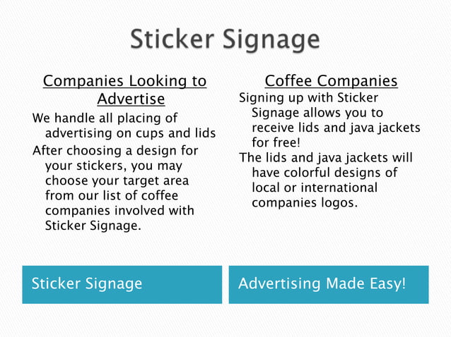 Sticker Signage | PPT