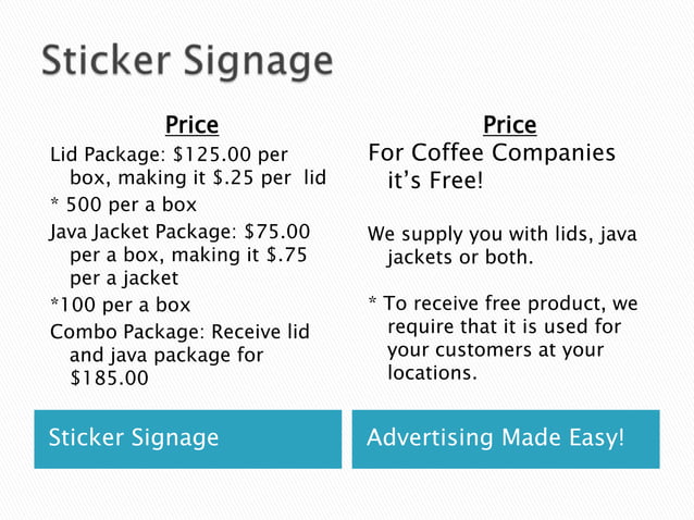 Sticker Signage | PPT