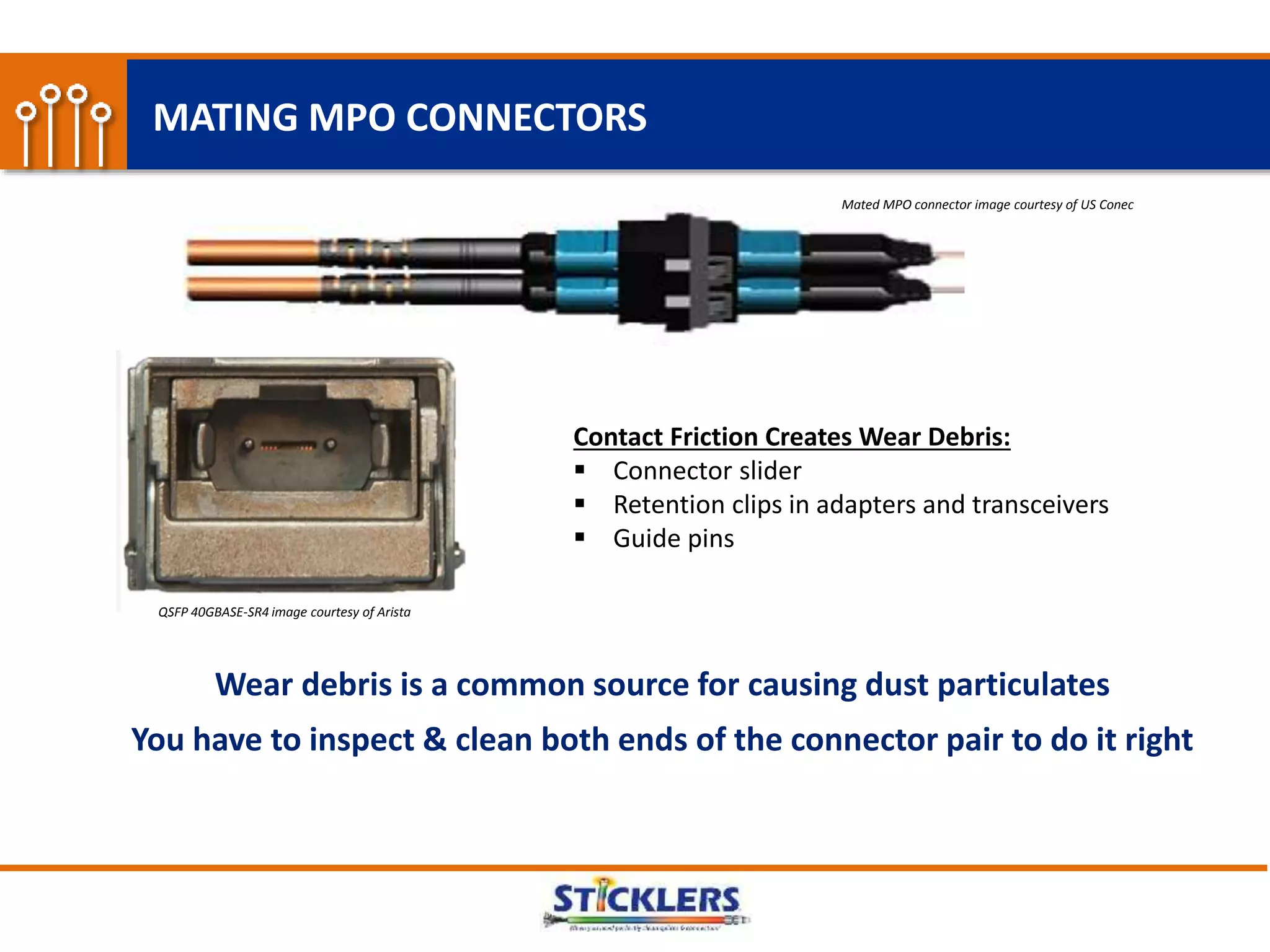 Sticklers Cleaning MPO Connectors | PPTX