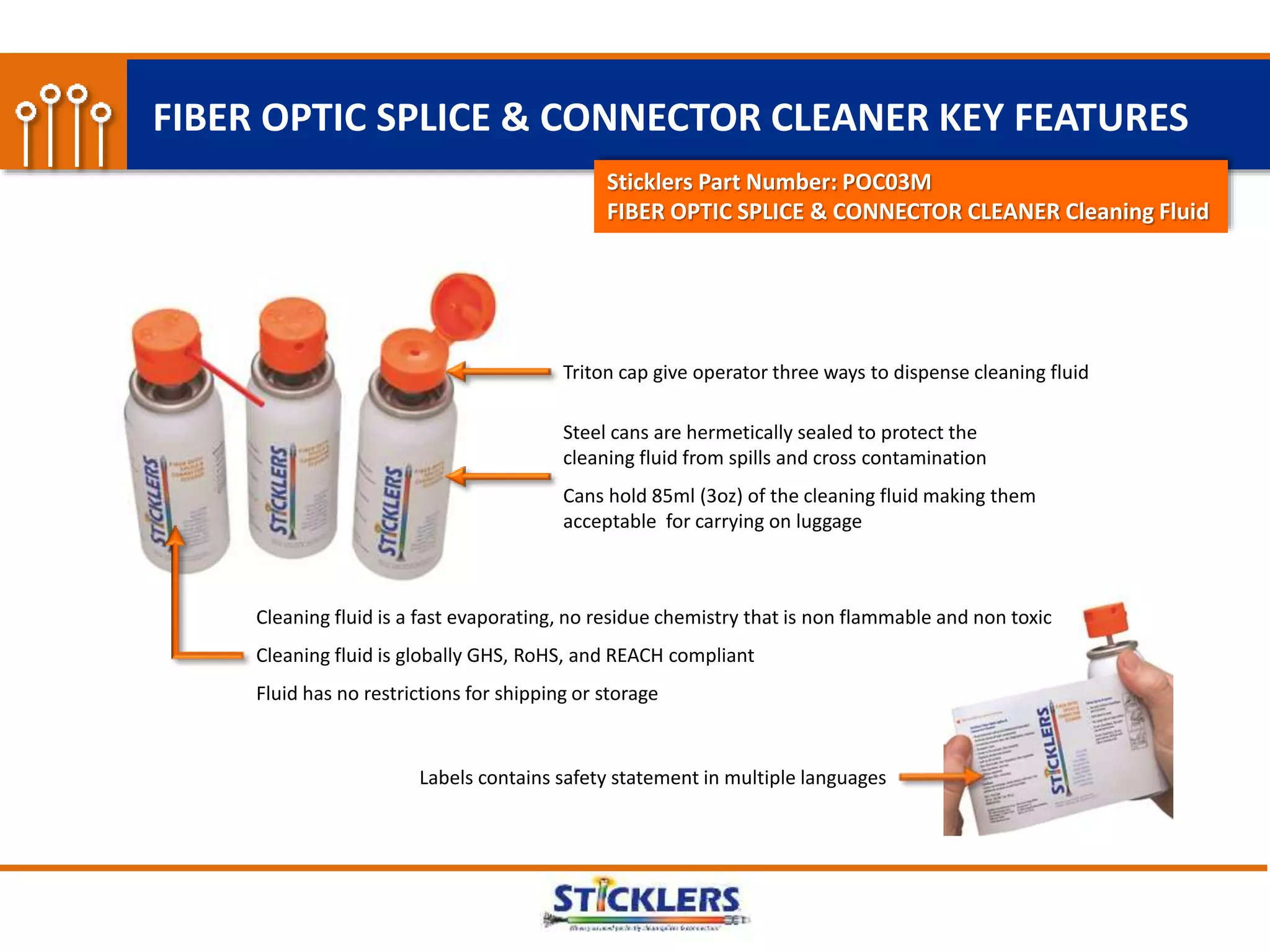 Sticklers Cleaning MPO Connectors | PPTX