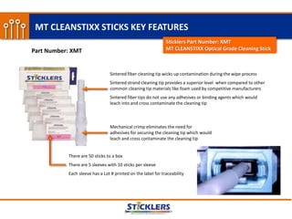 Sticklers Cleaning MPO Connectors | PPT