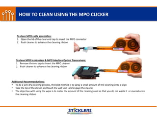 Sticklers Cleaning MPO Connectors | PPT