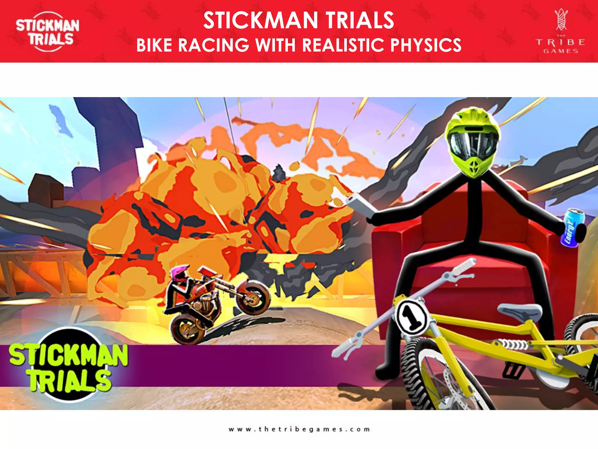 STICKMAN TRIALS F2P BIKE RACING WITH REALISTIC PHYSICS | PPT