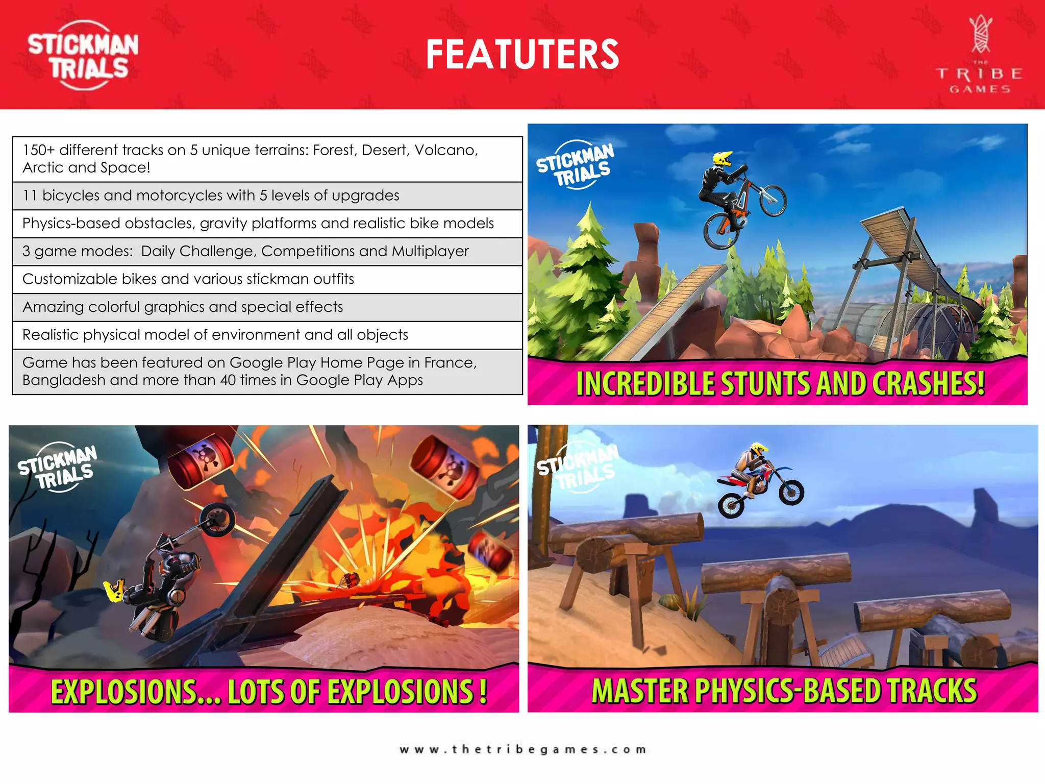 STICKMAN TRIALS F2P BIKE RACING WITH REALISTIC PHYSICS | PPT