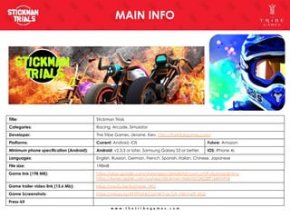 STICKMAN TRIALS F2P BIKE RACING WITH REALISTIC PHYSICS | PPT