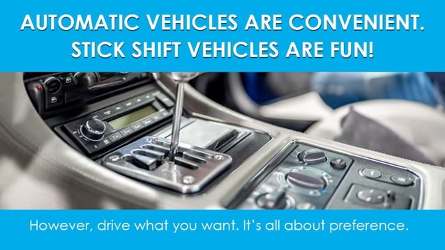 Stick Shift Vehicles Are Making A Comeback - Here's Why! | PPT