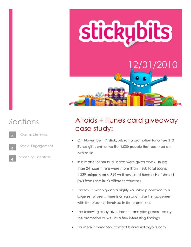 Stickybits + Altoids Case Study Dec 2010 | PDF
