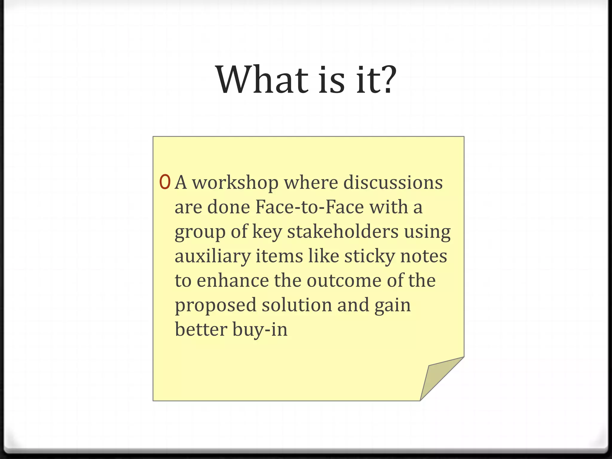 Sticky notes workshop | PPT