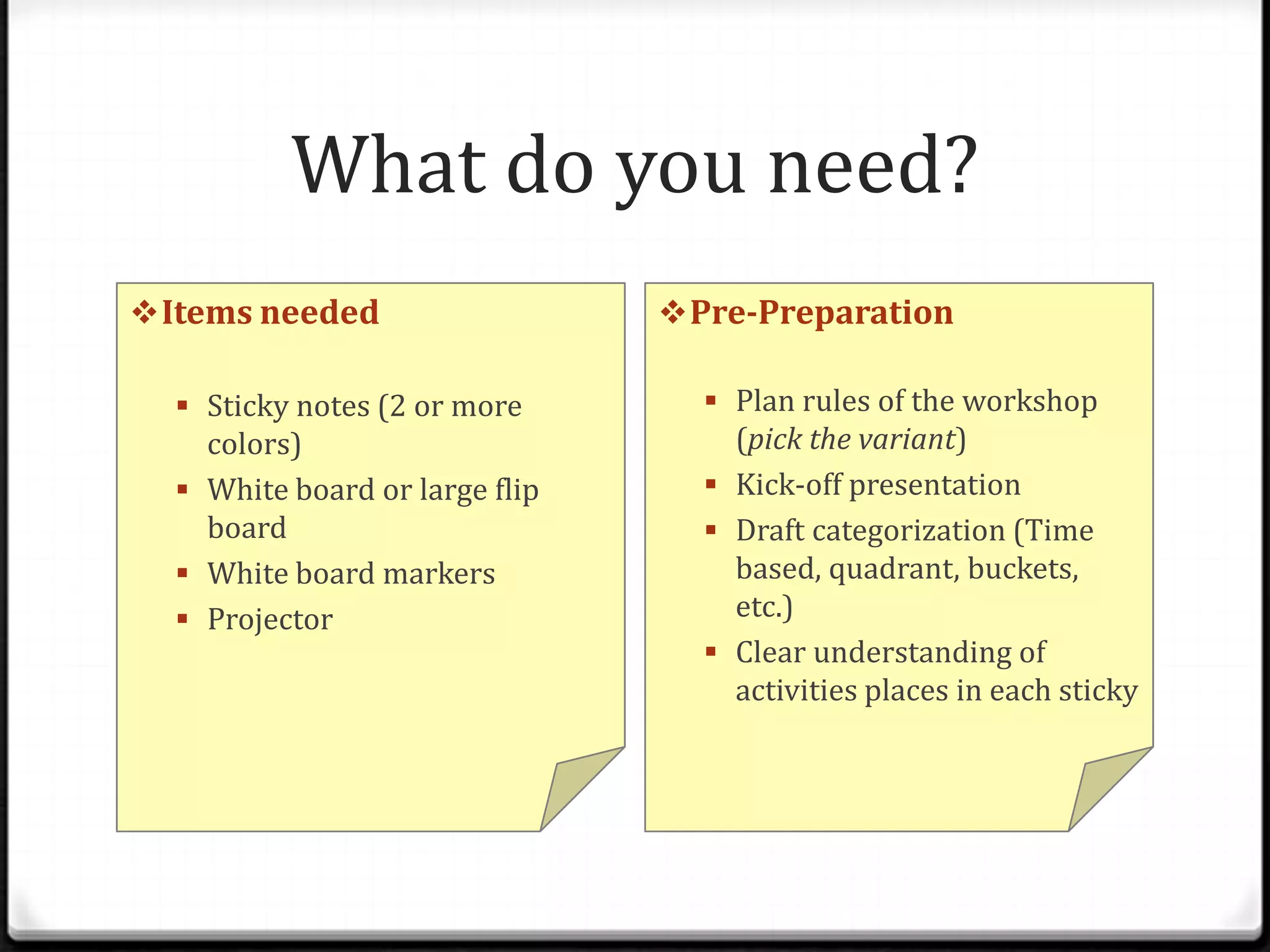 Sticky notes workshop | PPT