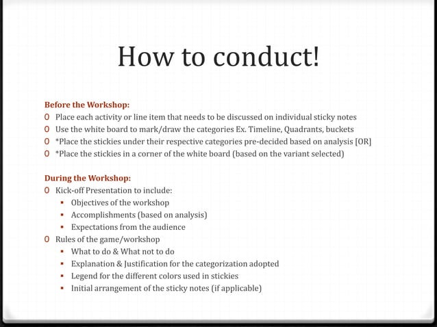 Sticky notes workshop | PPT