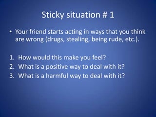Sticky stituations | PPTX
