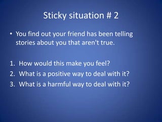 Sticky stituations | PPTX