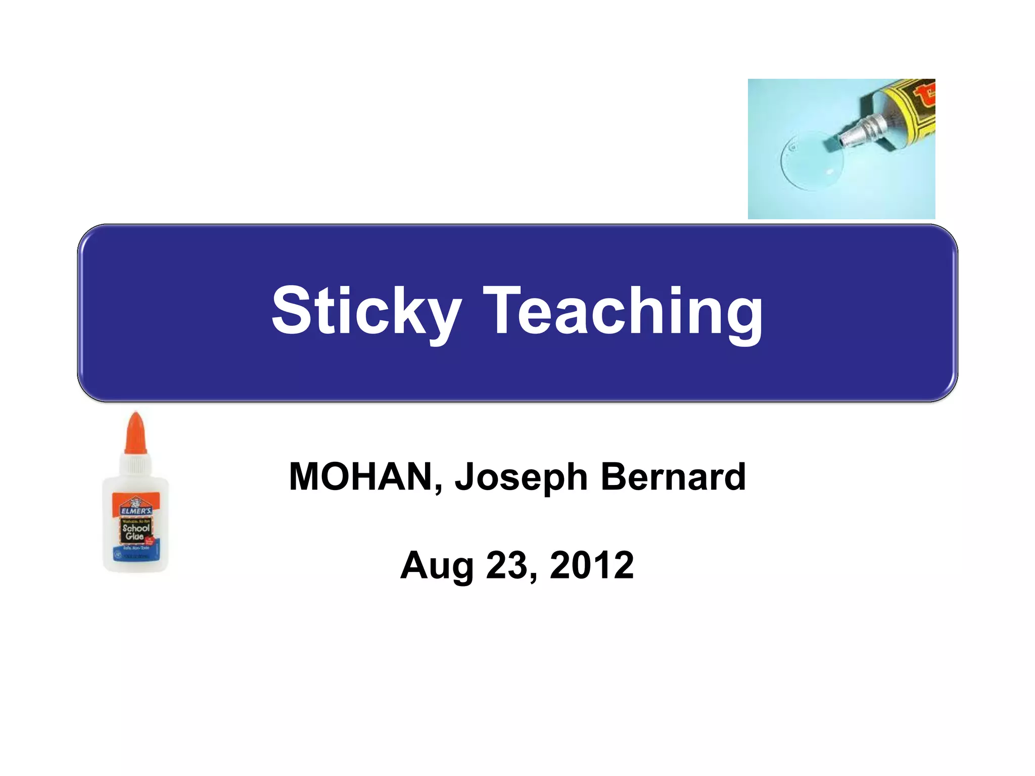 Sticky teaching | PPT