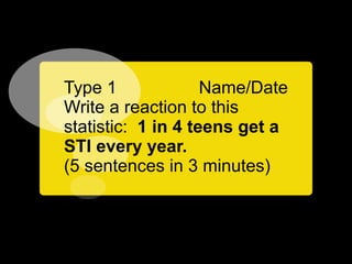 STI Communication : Prevention and Testing | PPTX