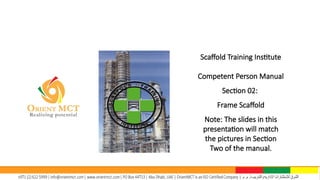 Scaffold Competent person training presentation | PPTX