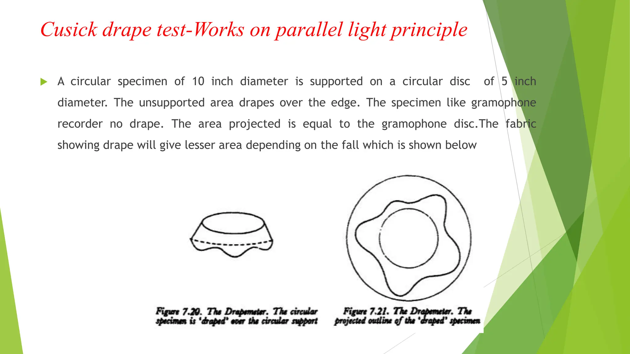 Stiffness Drape.pptx in yarn and fabric tes | PPTX