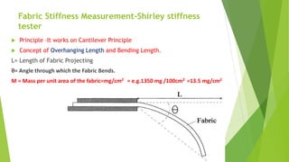 Stiffness Drape.pptx in yarn and fabric tes | PPTX