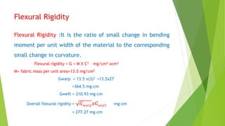 Stiffness Drape.pptx in yarn and fabric tes | PPTX