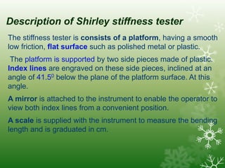 Fabric stiffness tester | PPTX