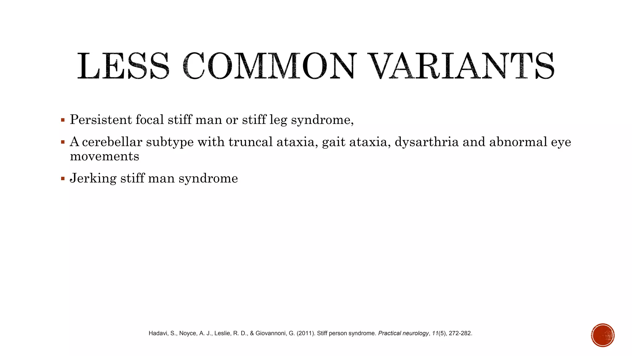 Stiff Person Syndrome | PPTX