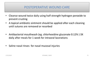 SOFT TISSUE INJURIES OF MAXILLOFACIAL REGION | PPT
