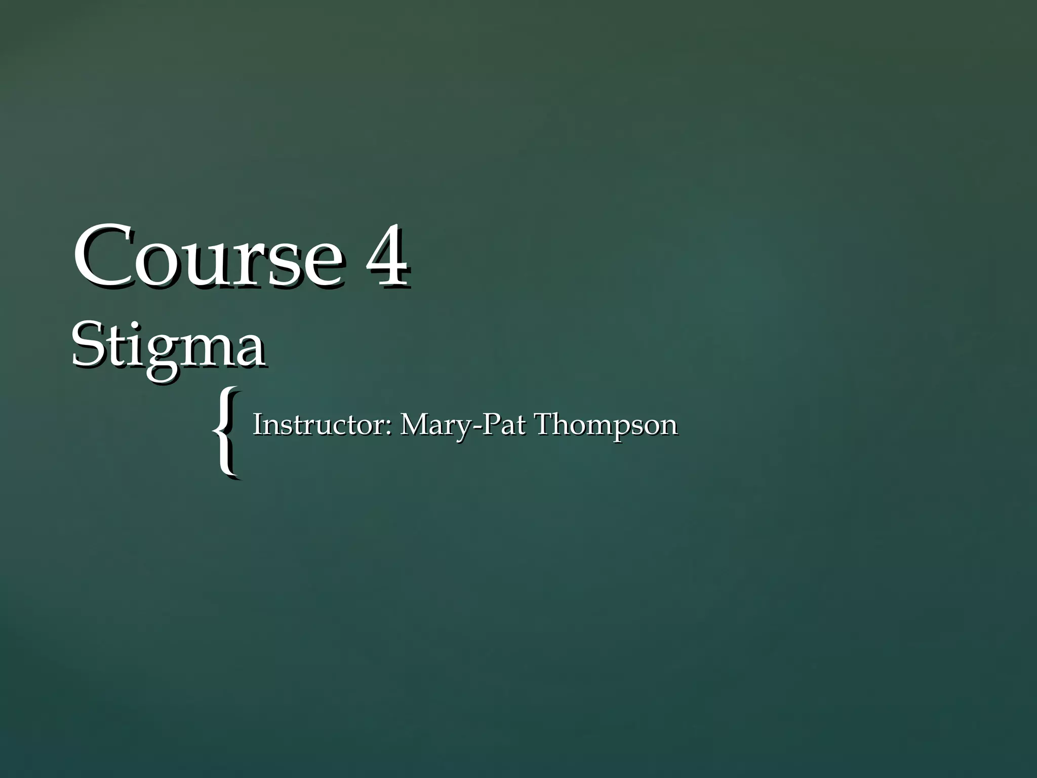 Stigma | PPT