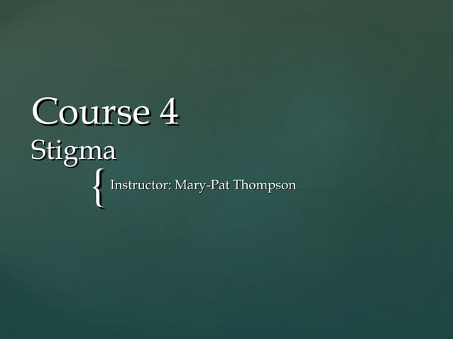Stigma | PPT
