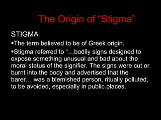 Stigma Presentation | PPT | Sexual Health | Diseases and Conditions