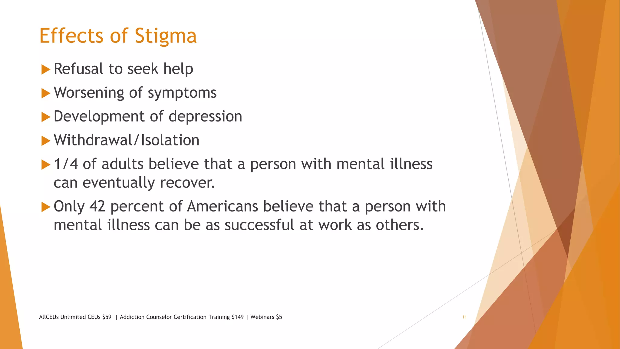Stigma and Discrimination and Mental Illness | PPTX