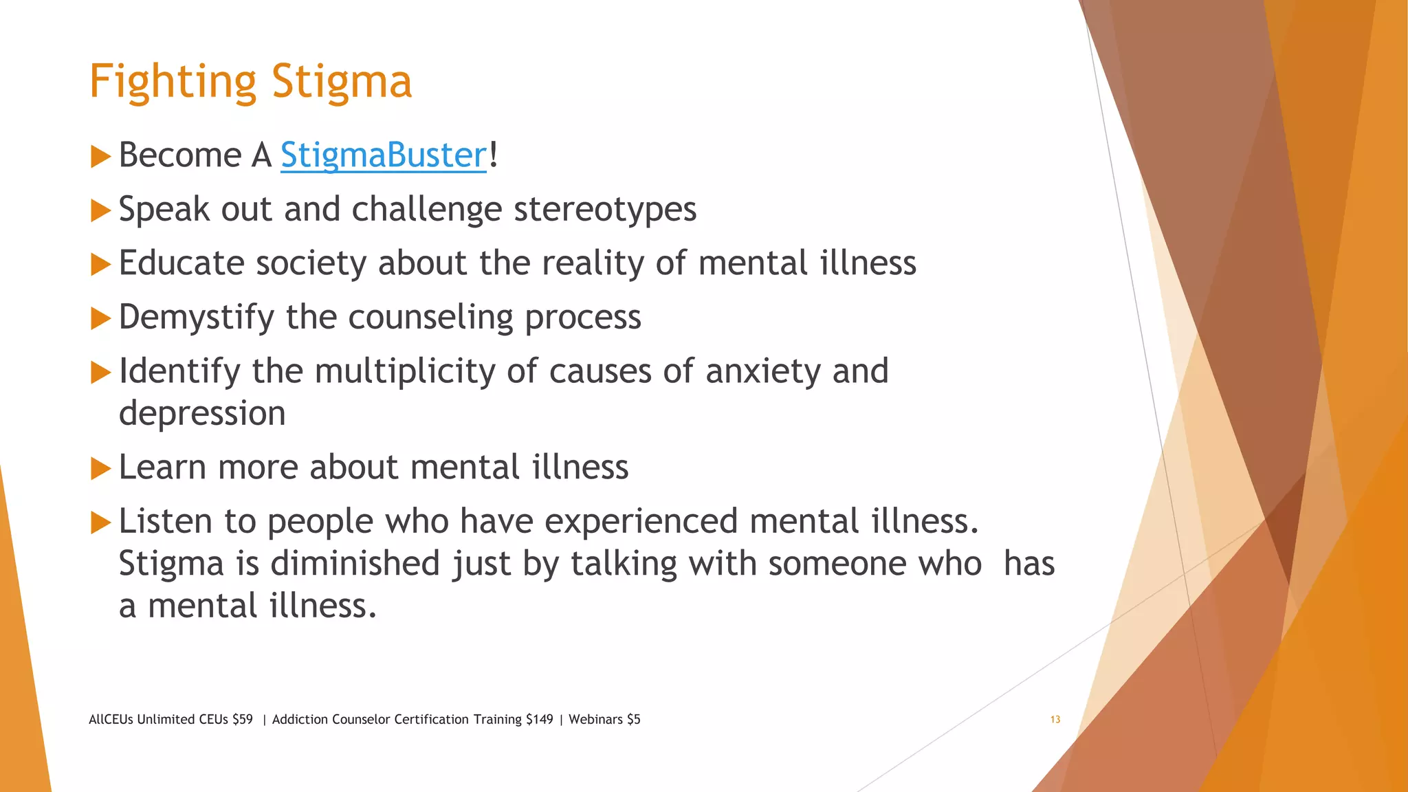 Stigma and Discrimination and Mental Illness | PPTX