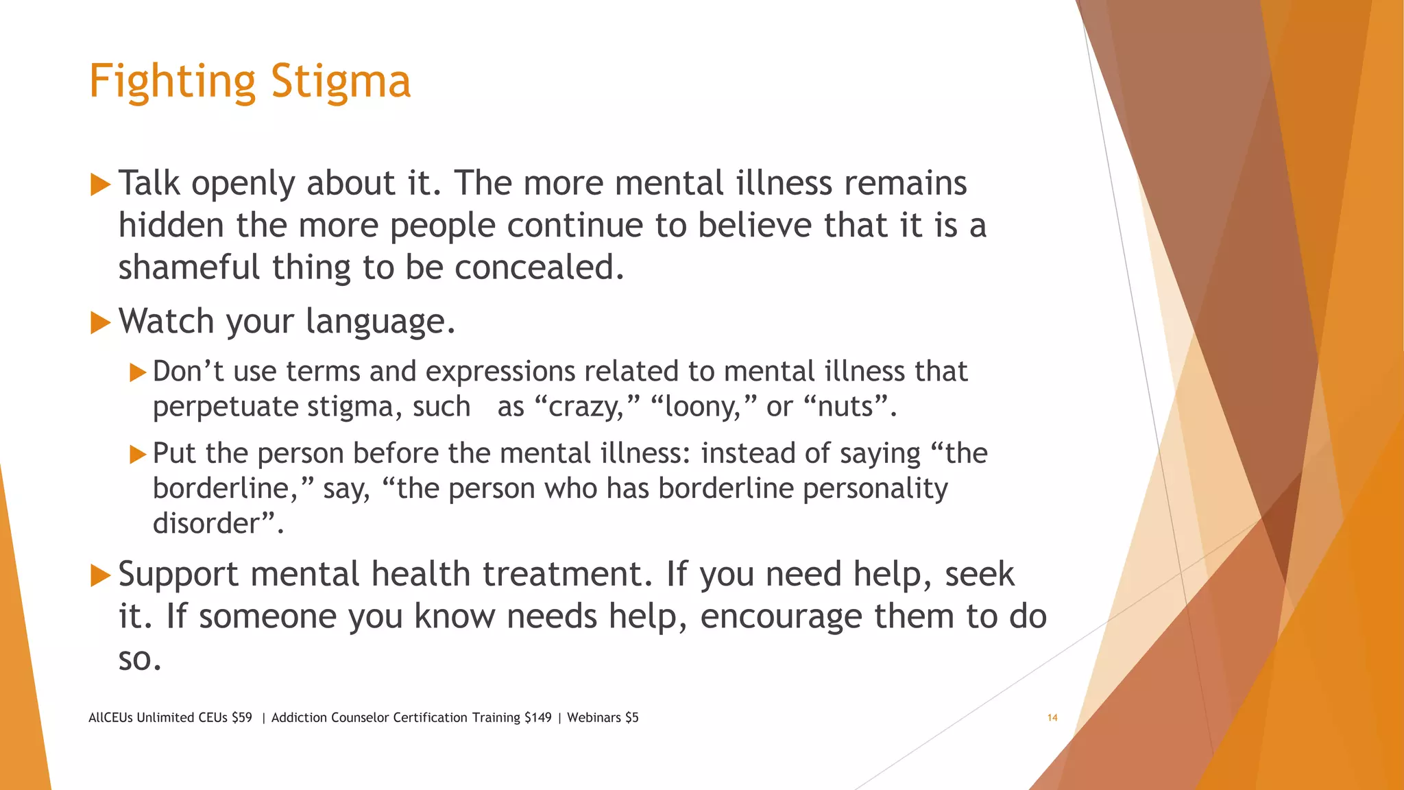 Stigma and Discrimination and Mental Illness | PPTX