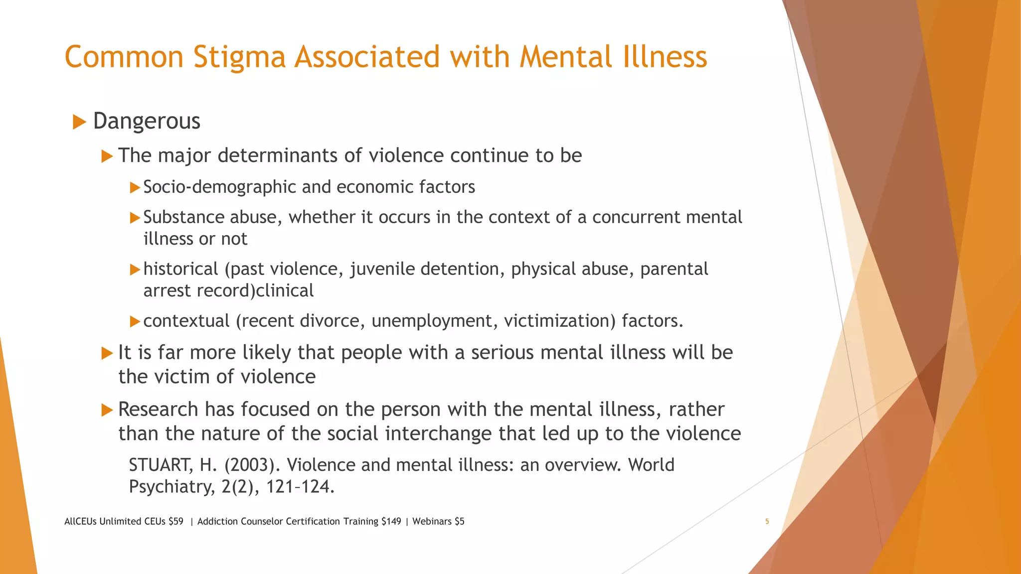 Stigma and Discrimination and Mental Illness | PPTX