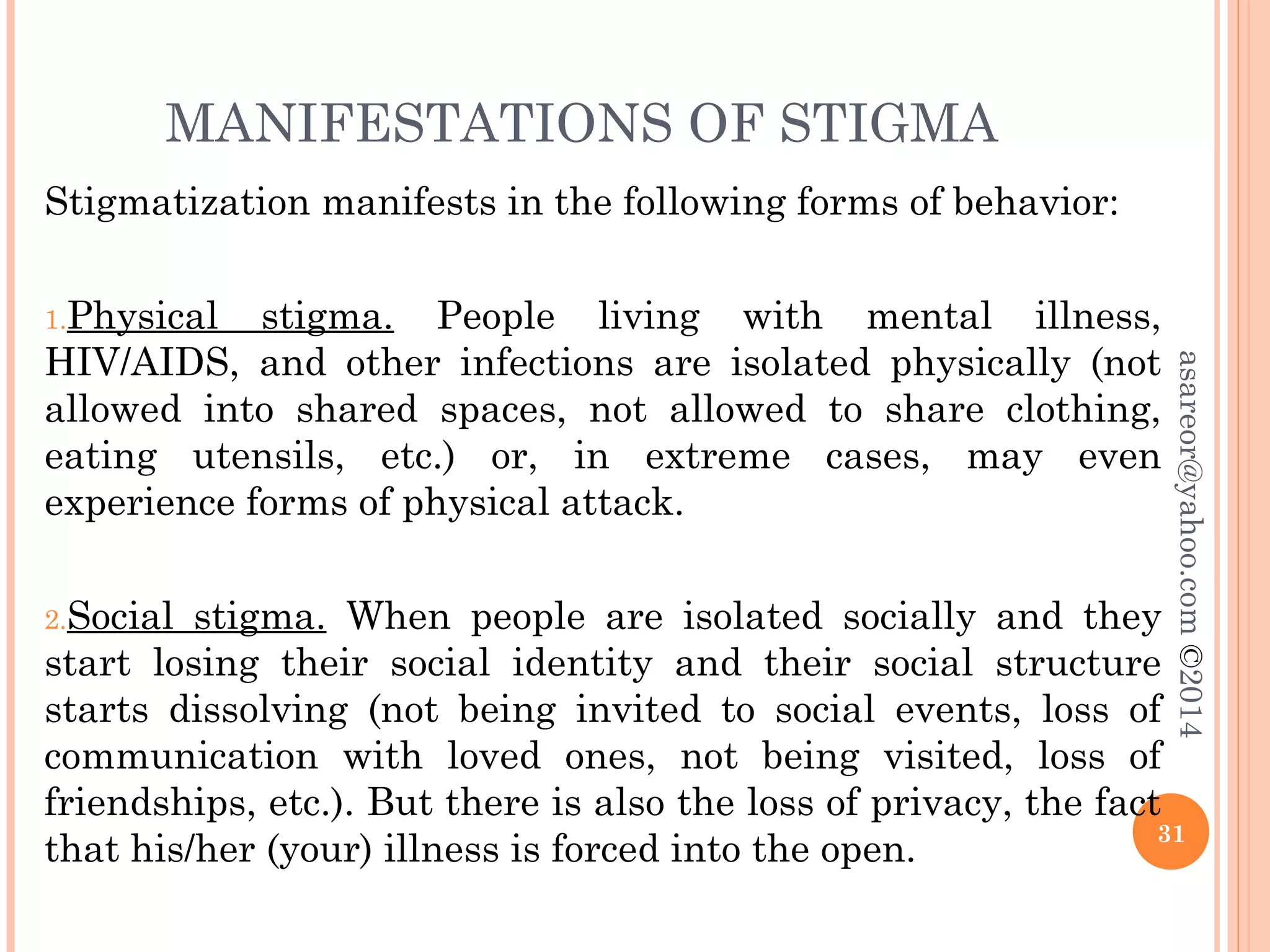 Stigma and mental illness | PPT